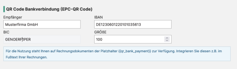 Bankverbindung über QR Code auf Rechnungen (EPC-QR Code) einfügen ...